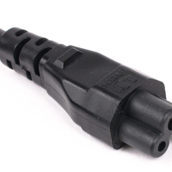 NEMA 5-15P to IEC320-C5 6'0" 18AWG SVT Black Power Cord | Webber ...