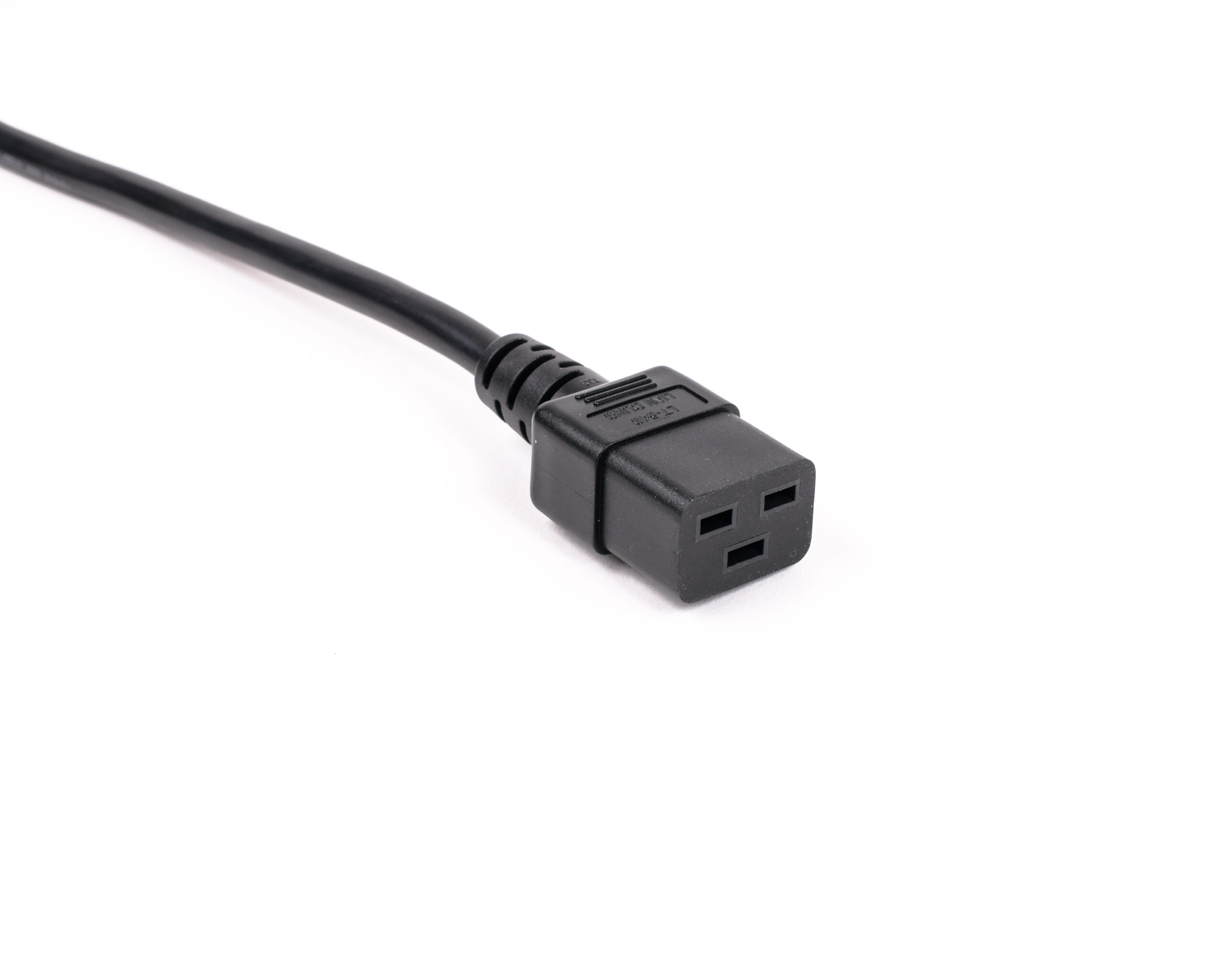 IEC320-C19 8'2" HO5VV-F Black Power Cord | Webber Electronics