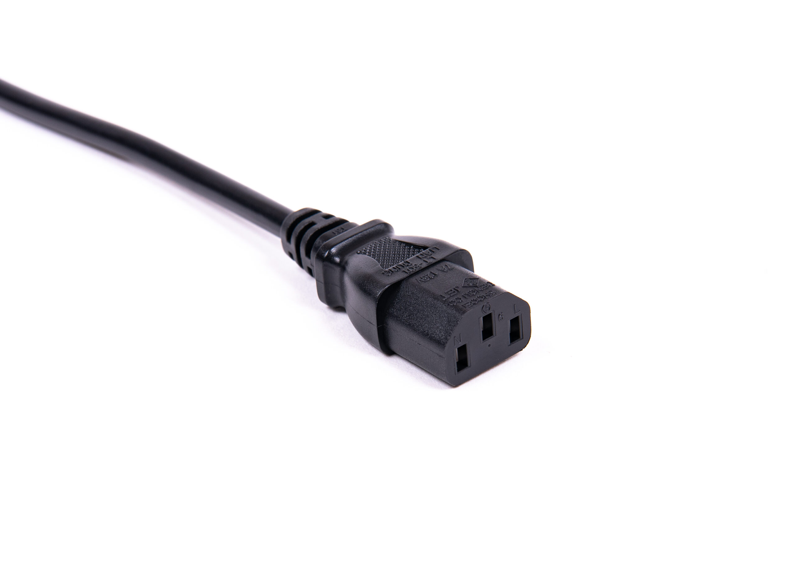 IEC320-C13 6'6" VCTF Black Power Cord | Webber Electronics