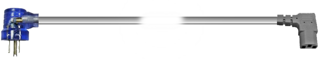 Hospital Grade Right Angle NEMA 5-15P Clear Plug to Right Angle IEC320 ...