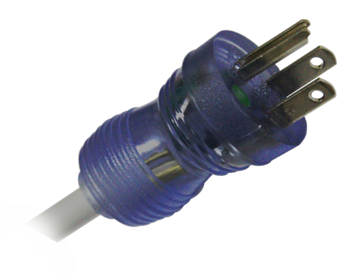 Hospital Grade NEMA 5-15P Clear Plug to Right Angle IEC320-C13 15'0 ...