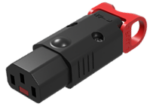 IEC LOCK+ Rewireable Straight IEC320-C13 Connector | Webber Electronics