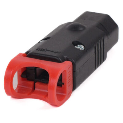 IEC LOCK+ Rewireable Straight IEC320-C13 Connector | Webber Electronics