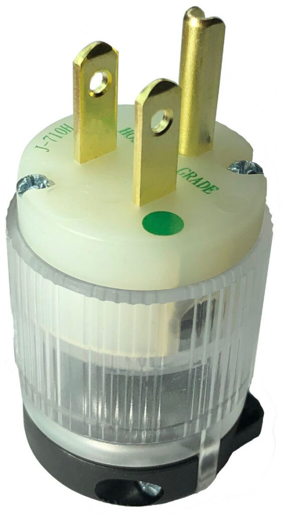 Lighted NEMA 5-15P Replacement Plug | Webber Electronics